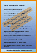 ᐅ Betreff Bewerbung: Beispiele + Tipps für Formulierungen