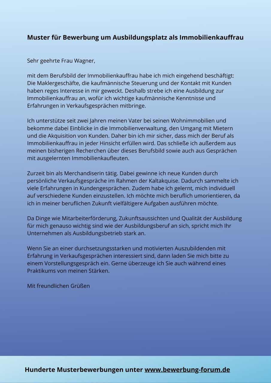 ᐅ Immobilienkauffrau Bewerbung um Ausbildung: Muster + Tipps ᐅ Immobilienkauffrau Bewerbung um Ausbildung: Muster + Tipps